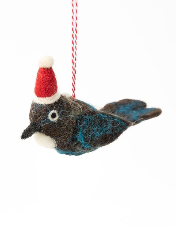 Felted Tui Christmas Decoration – Clevedon Woolshed