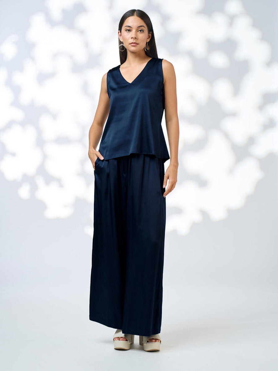 Demi Tank in Indigo – Clevedon Woolshed