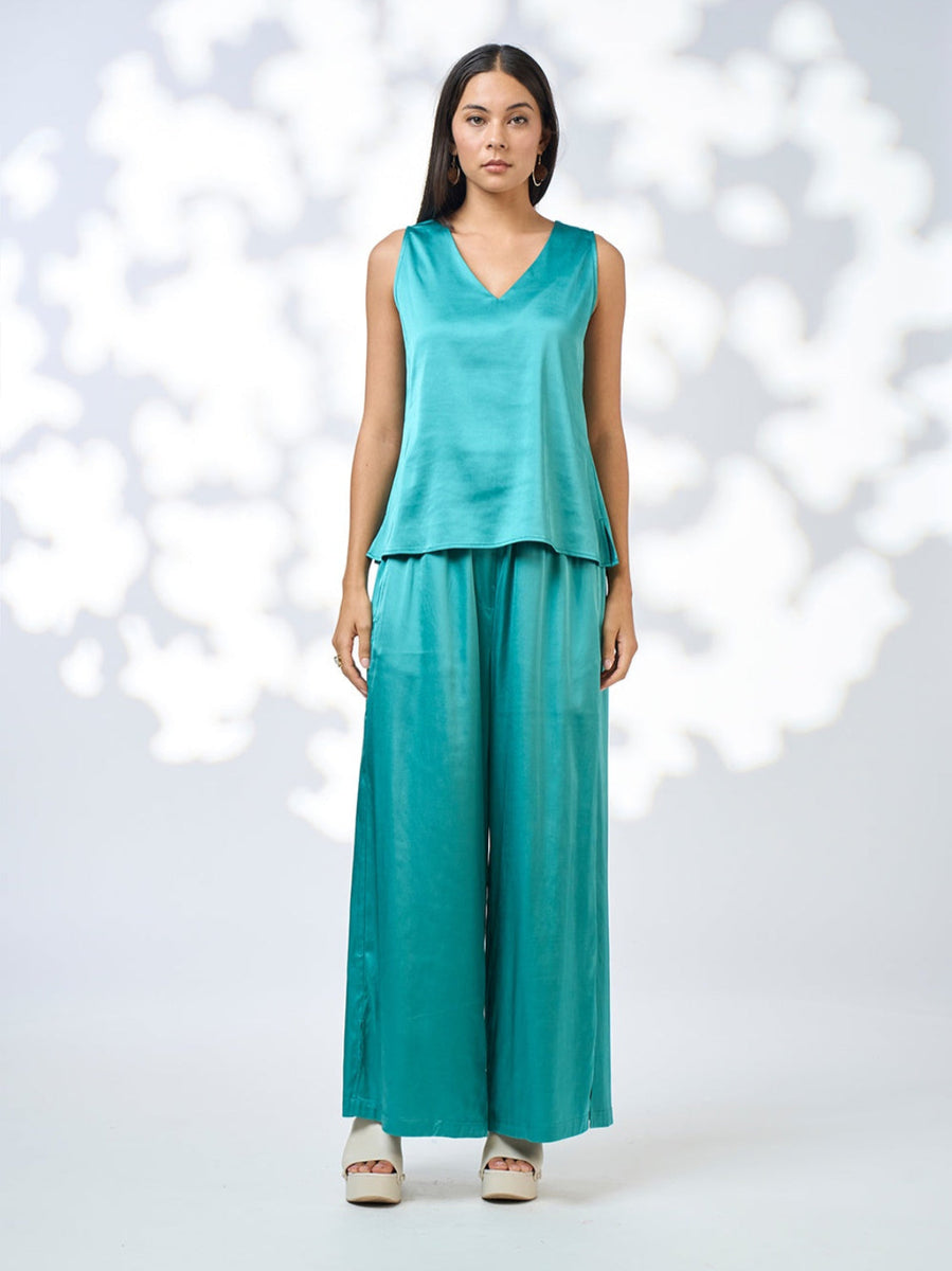 Demi Tank in Jade – Clevedon Woolshed