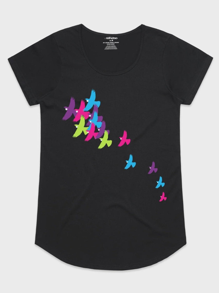Tui Scoop Neck Fashion T-Shirt - Black – Clevedon Woolshed